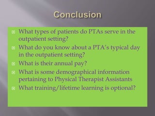 Pta 100 outpatient | PPTX