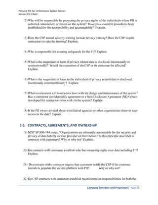 Privacy Threshold Analysis | PDF
