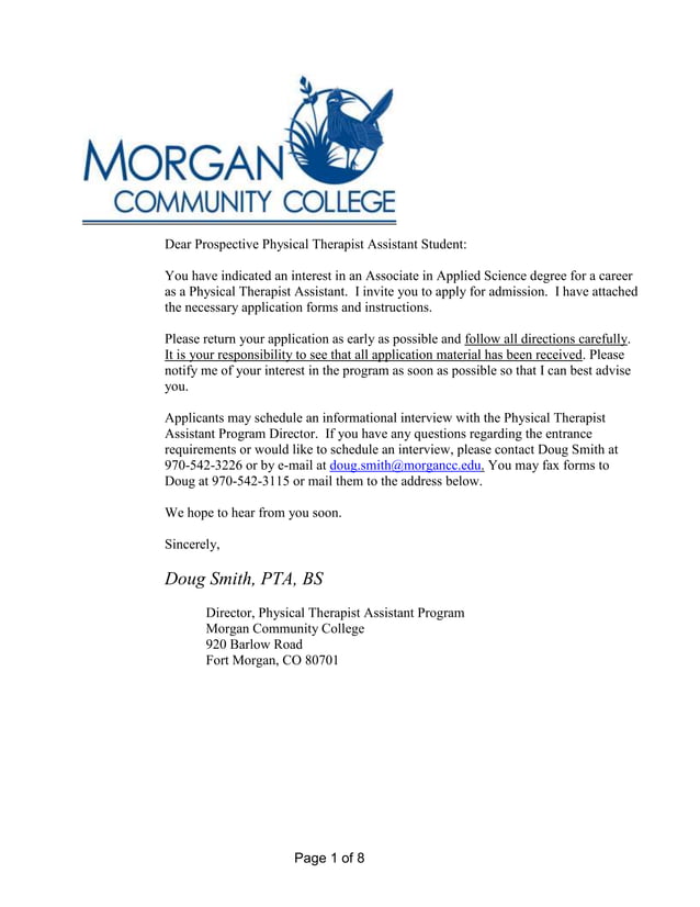 Pta application | DOC