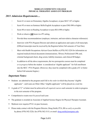 Pta application | DOC
