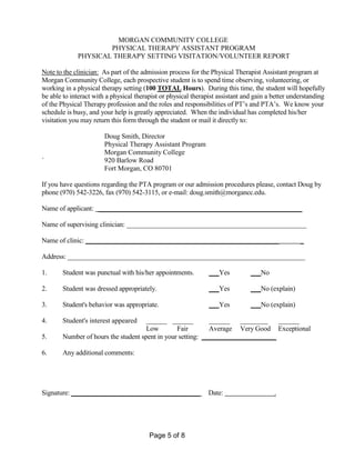 Pta application | DOC