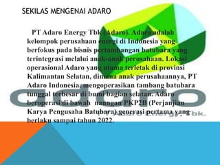 Pt adaro , tugas power point | PPTX