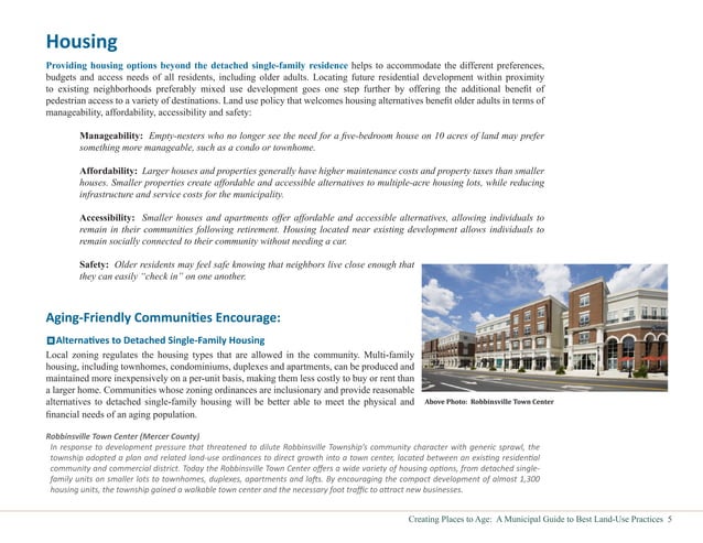 Creating Places To Age in New Jersey Municipal Best Practices | PPT