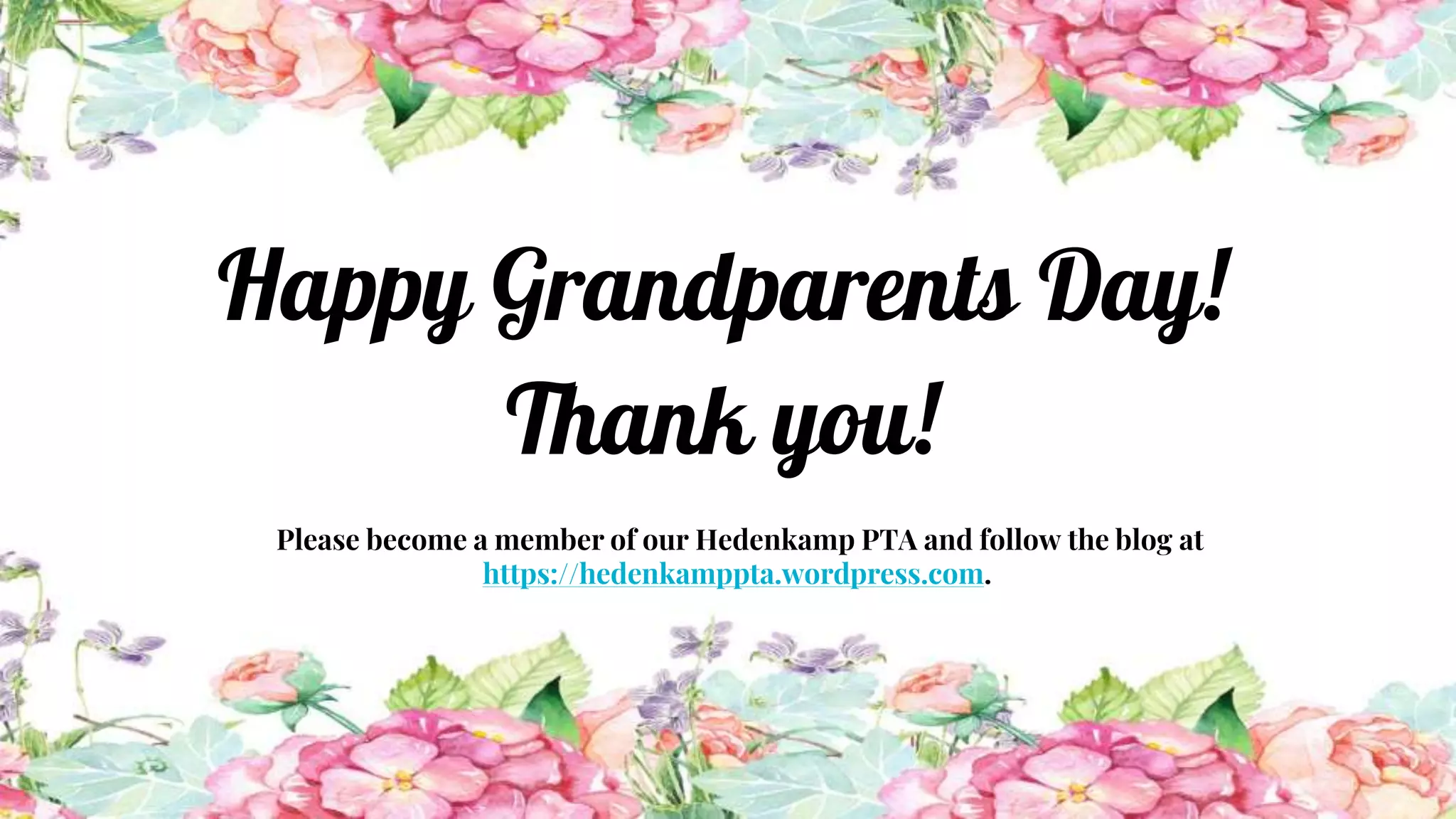 PTA Grandparent's Day 2020 | PPT | Free Download