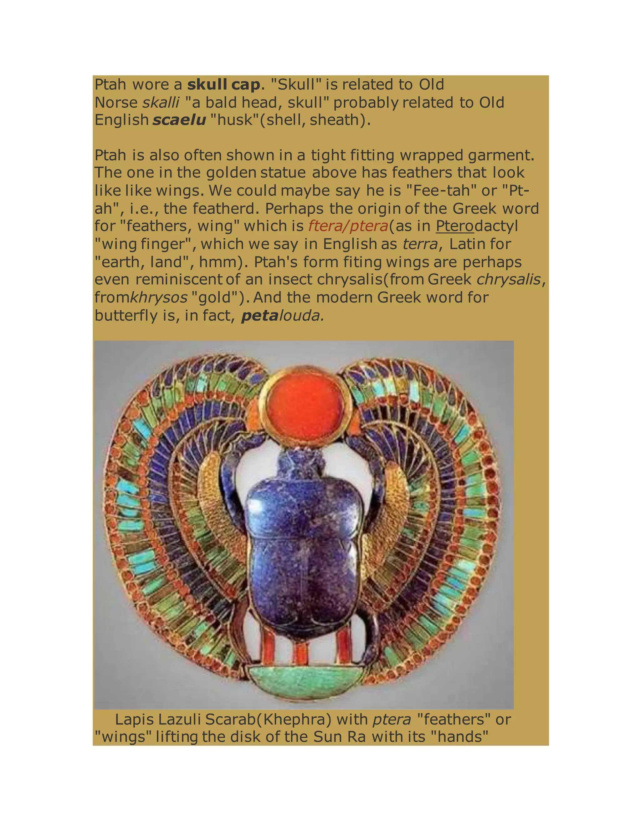 Ptah began creation with the word of his mouth | DOCX