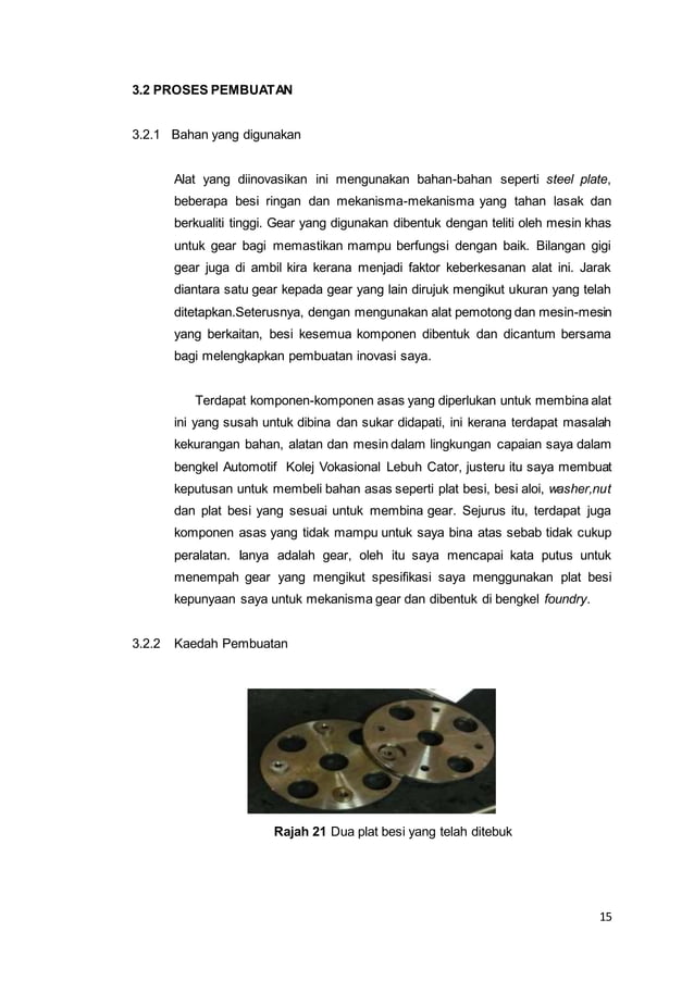 Projek Tahun Akhir (Automotif) | DOCX