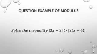 Algebra Presentation on Topic Modulus Function and Polynomials | PPT