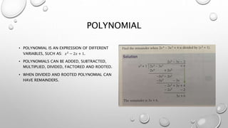 Algebra Presentation on Topic Modulus Function and Polynomials | PPT