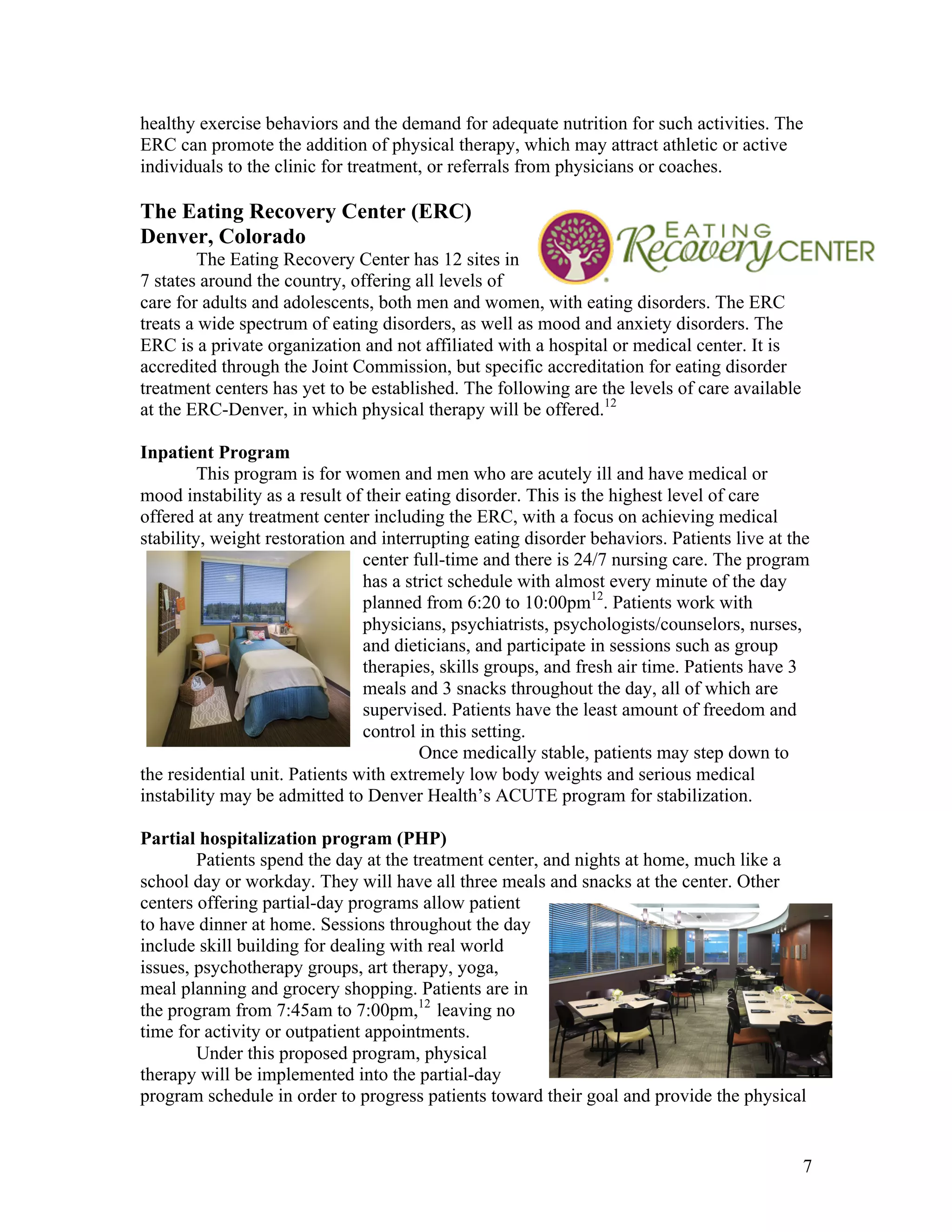 Physical Therapy in Eating Disorder Treatment Centers | PDF