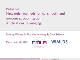 First-Order Methods for Nonsmooth Nonconvex Optimization - Applications ...
