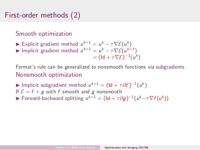 First Order Methods For Nonsmooth Nonconvex Optimization Applicatio…