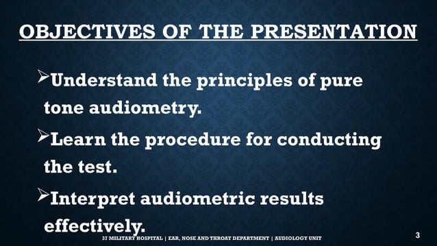 PTA Presentation.pptx a presentation on Pure Tone Audiometry | PPT