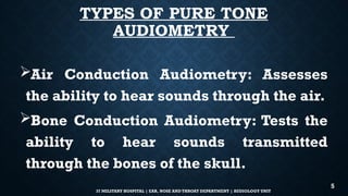 PTA Presentation.pptx a presentation on Pure Tone Audiometry | PPT
