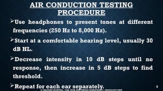 PTA Presentation.pptx a presentation on Pure Tone Audiometry | PPTX