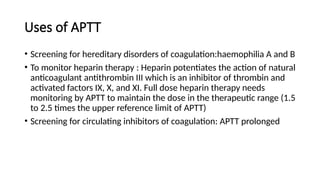 pt aptt.pptx New coagulation tests 22222 | PPTX