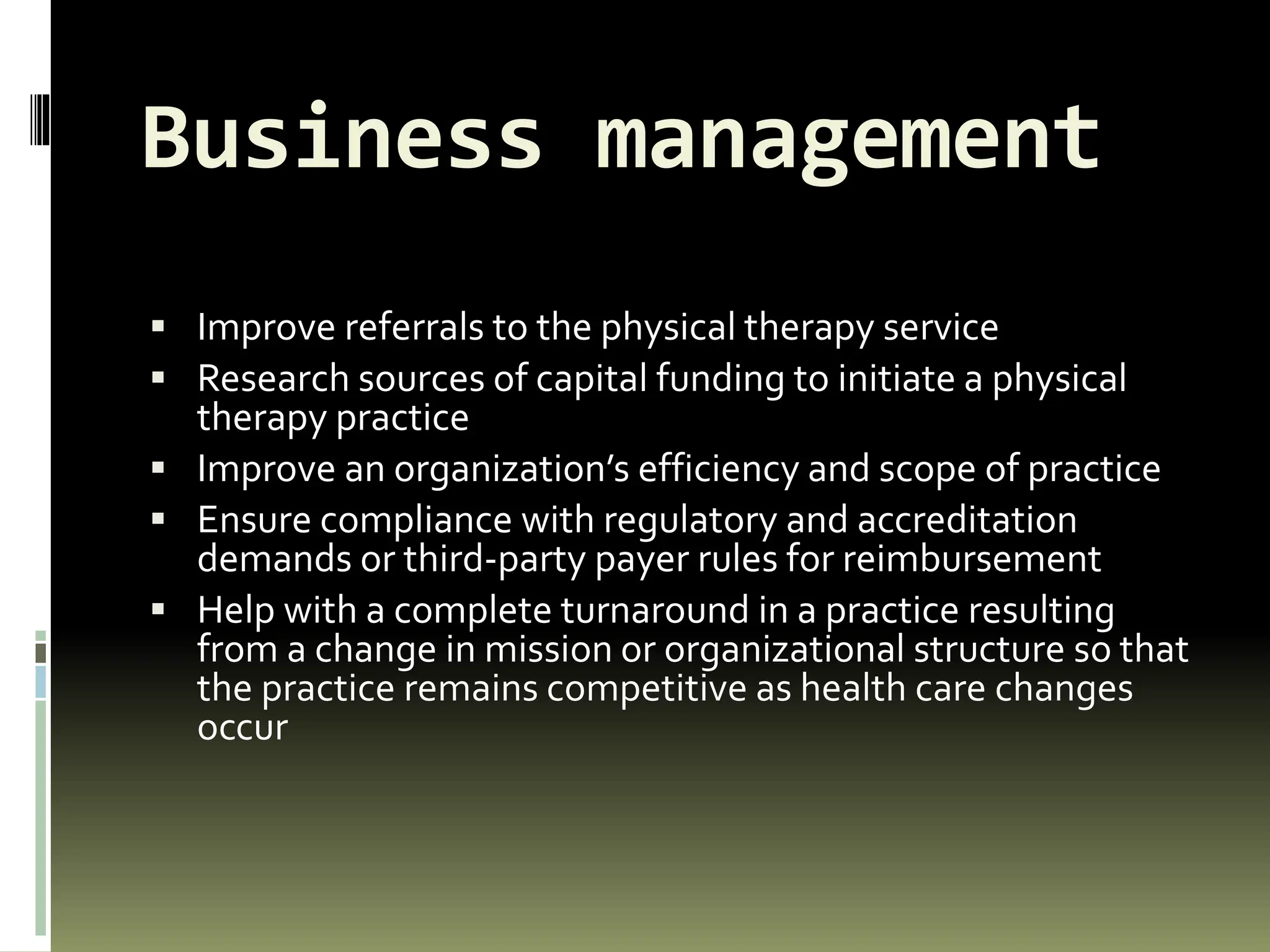 PT as a Consultant chapter no 5 physical therapy | PPTX
