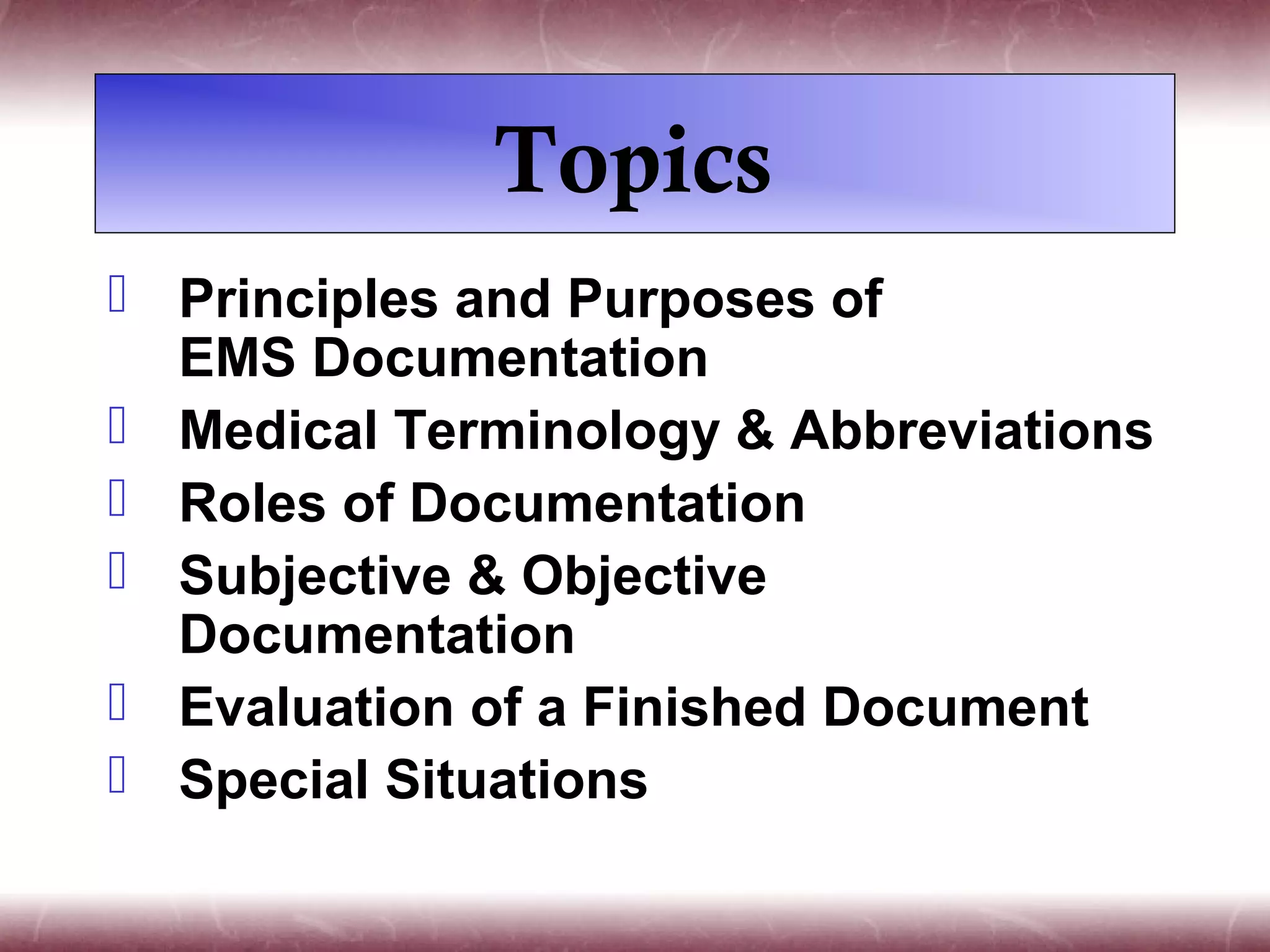 Pt assess documentation | PPT | First Aid | Injuries