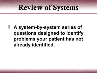 Pt assess history taking | PPT