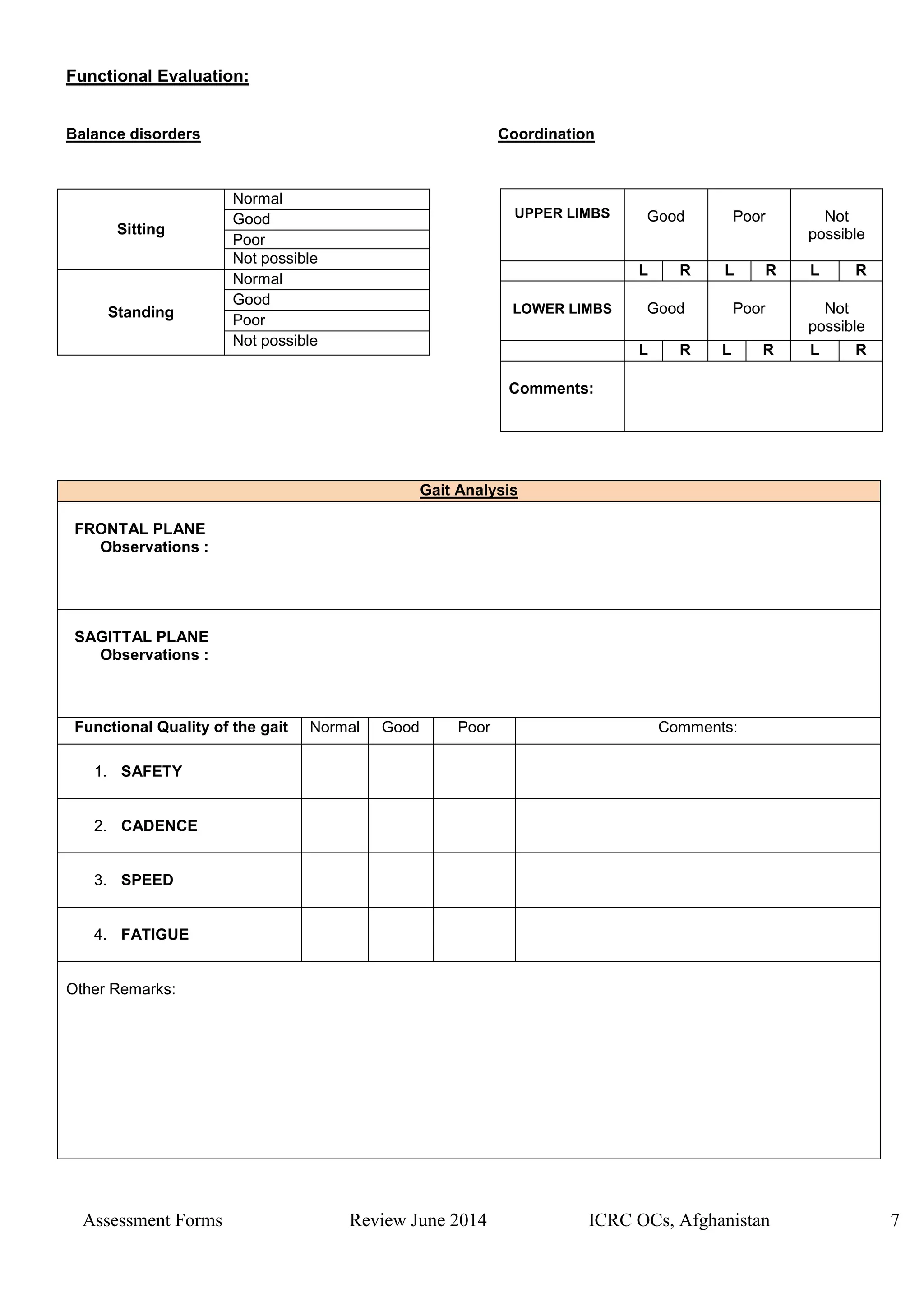 PATIENT ASSESSMENT GENERAL FORM | PDF