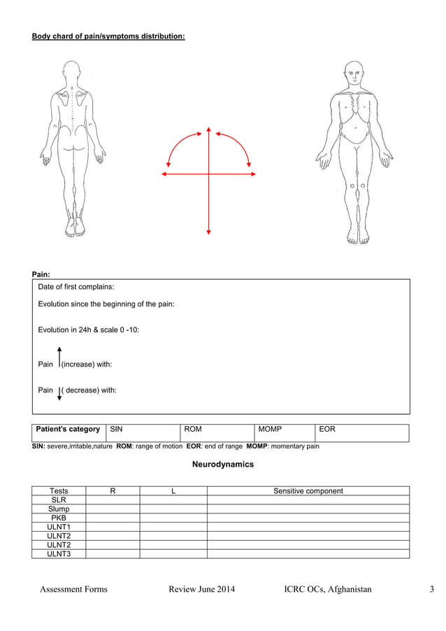 PATIENT ASSESSMENT GENERAL FORM | PDF | Physical Therapy | Wellness
