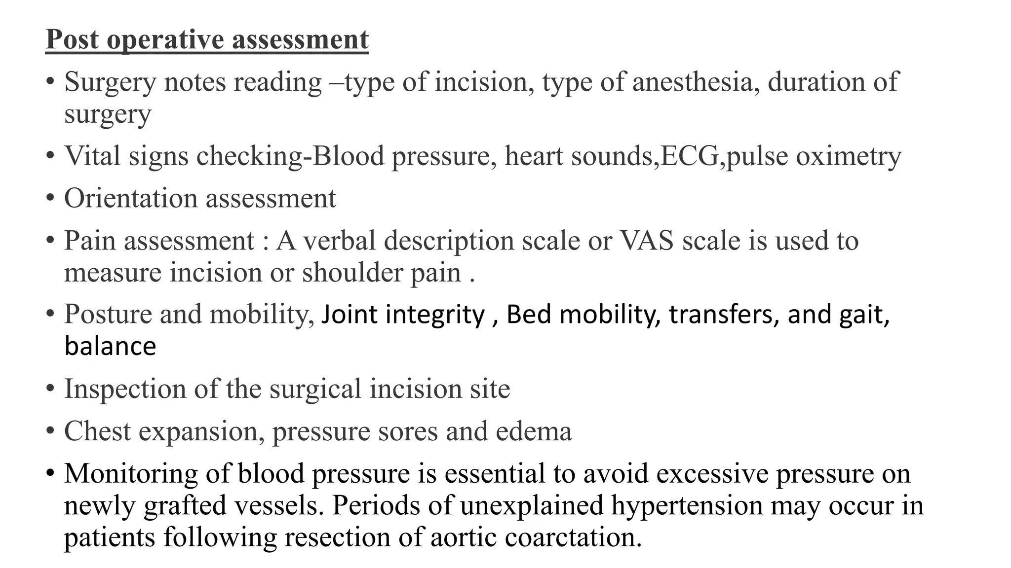 Pt assessment of cardiac surgery conditions | PPTX