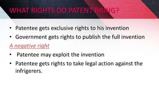 PATENT and types of patents | PPTX