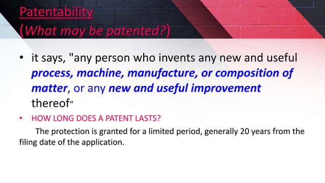 PATENT and types of patents | PPTX | Science
