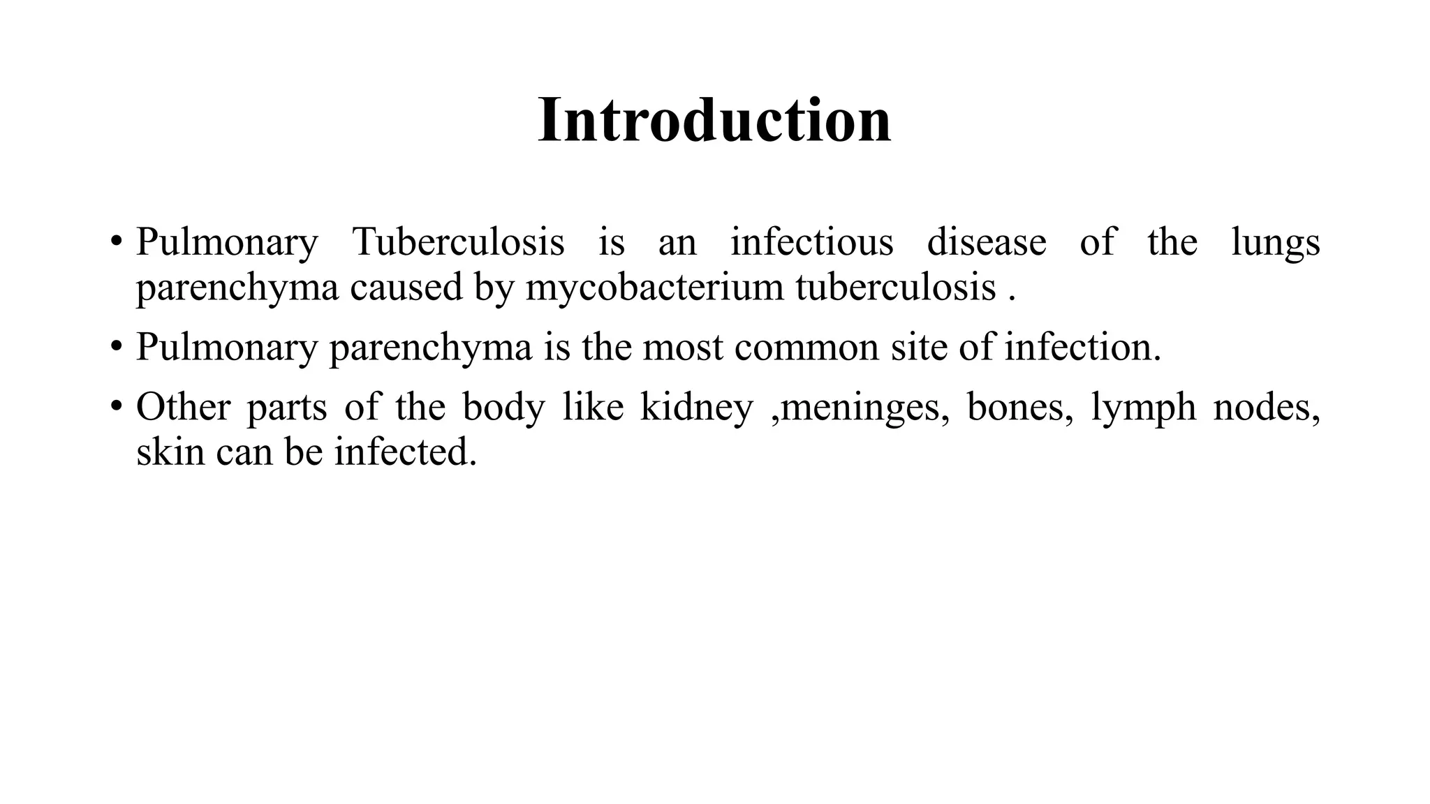 Pulmonary Tuberculosis | PPTX