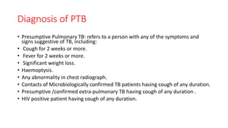 Pulmonary tuberculosis latest guidelines and treatment | PPTX