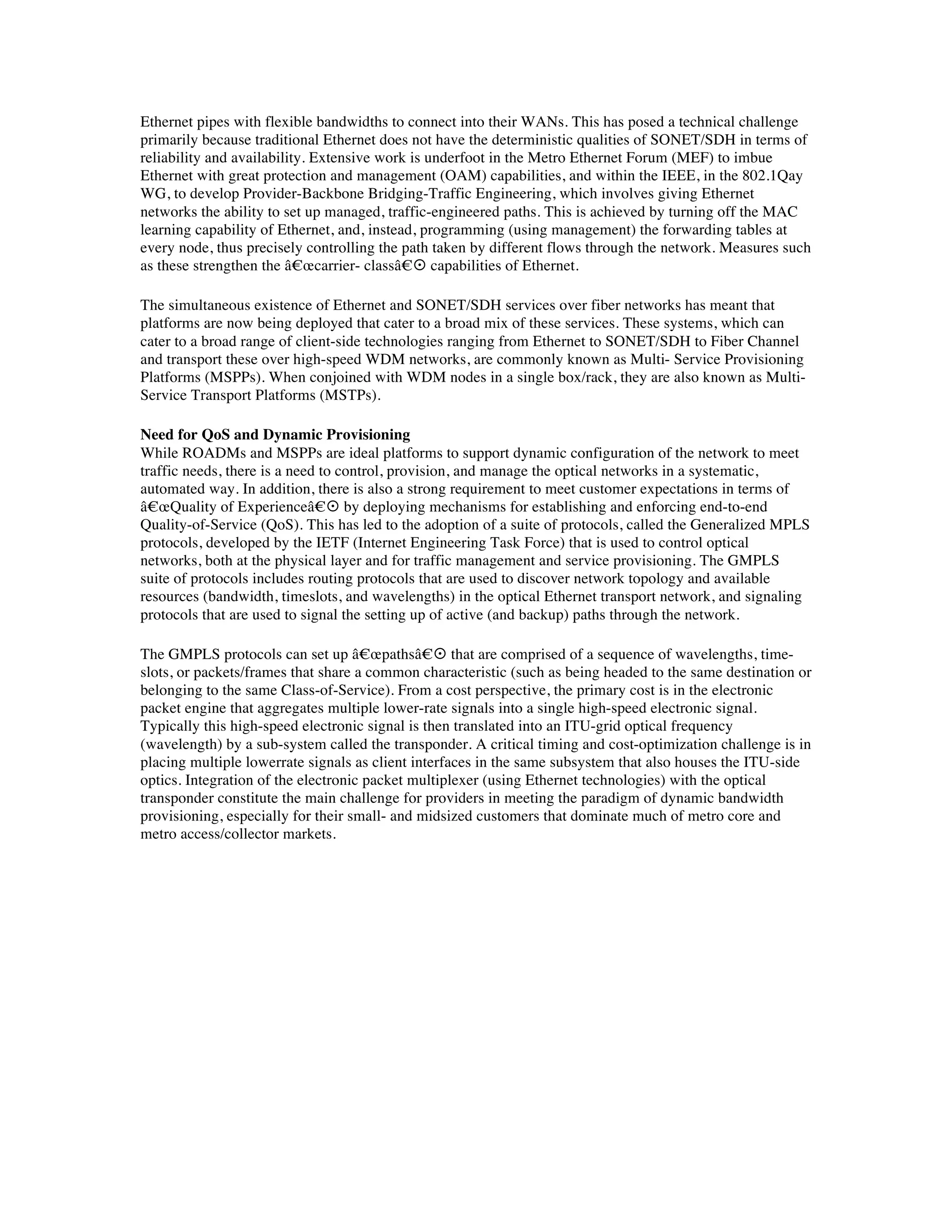 Design Considerations for Converged Optical Ethernet Networks | PDF | Computer Networking ...