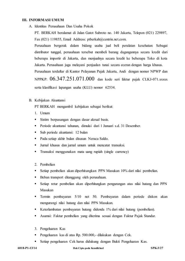 PT Berkah | DOCX