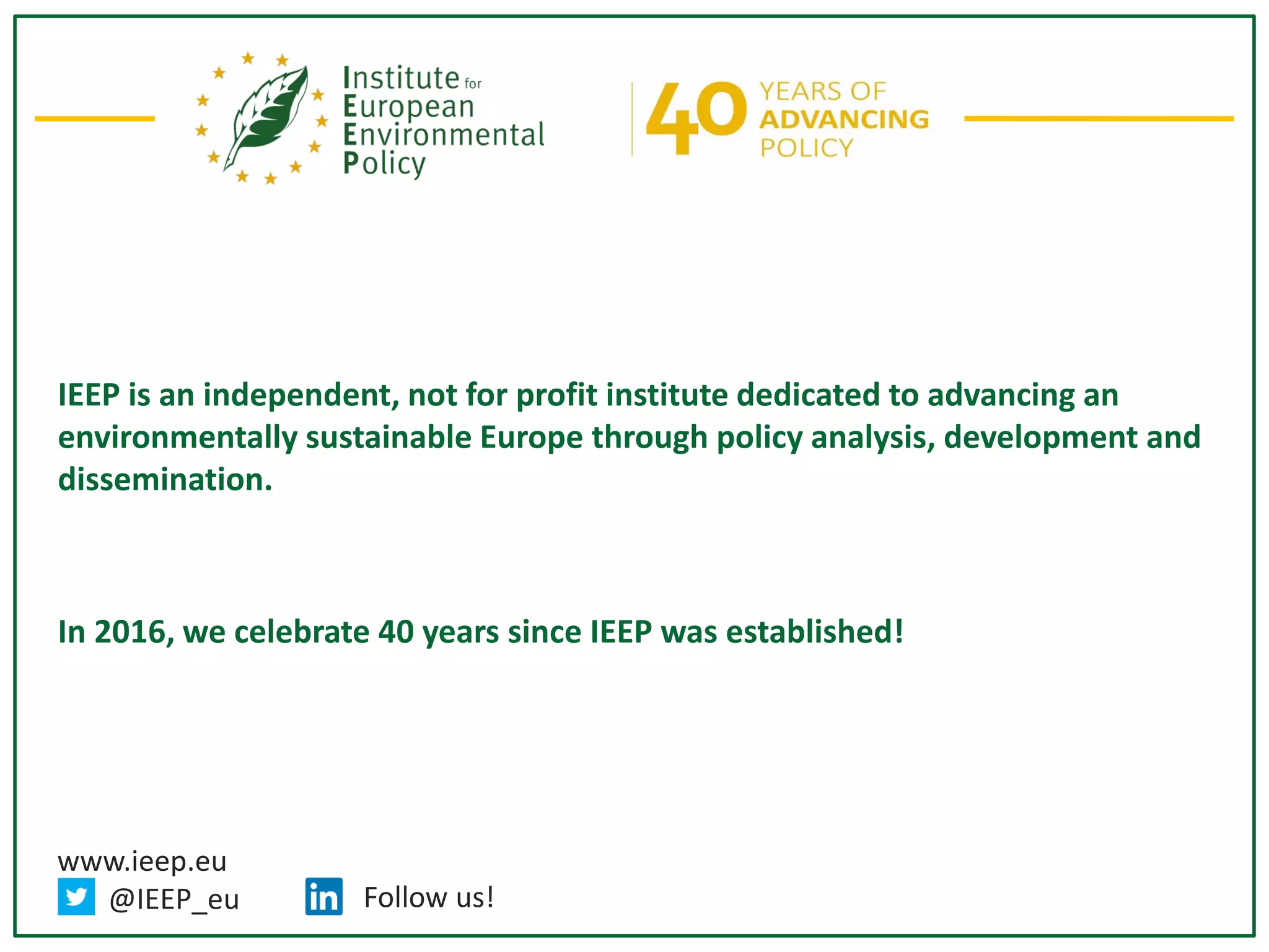 PtB of IEEP at EESC's Sustainable Develoment Observatory Conference on ...