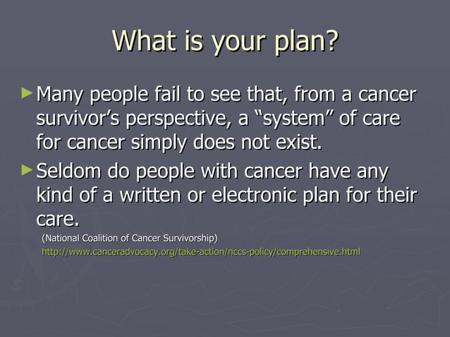 Physical Therapy: A Component of the Cancer Care Plan | PPT