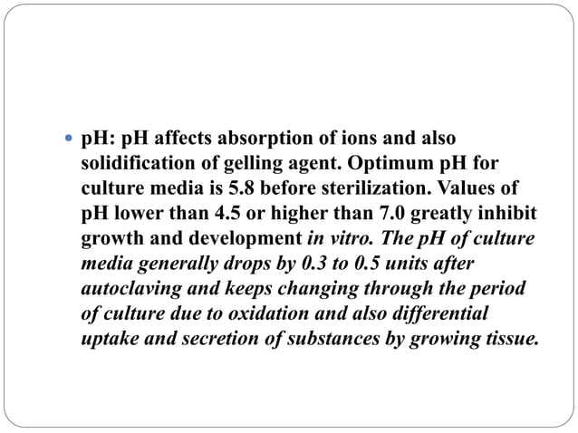 Ptc.,,Sterilization techniques used in Plant Tissue Culture ,MEDIA ...