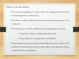 Plant tissue culture | PPTX