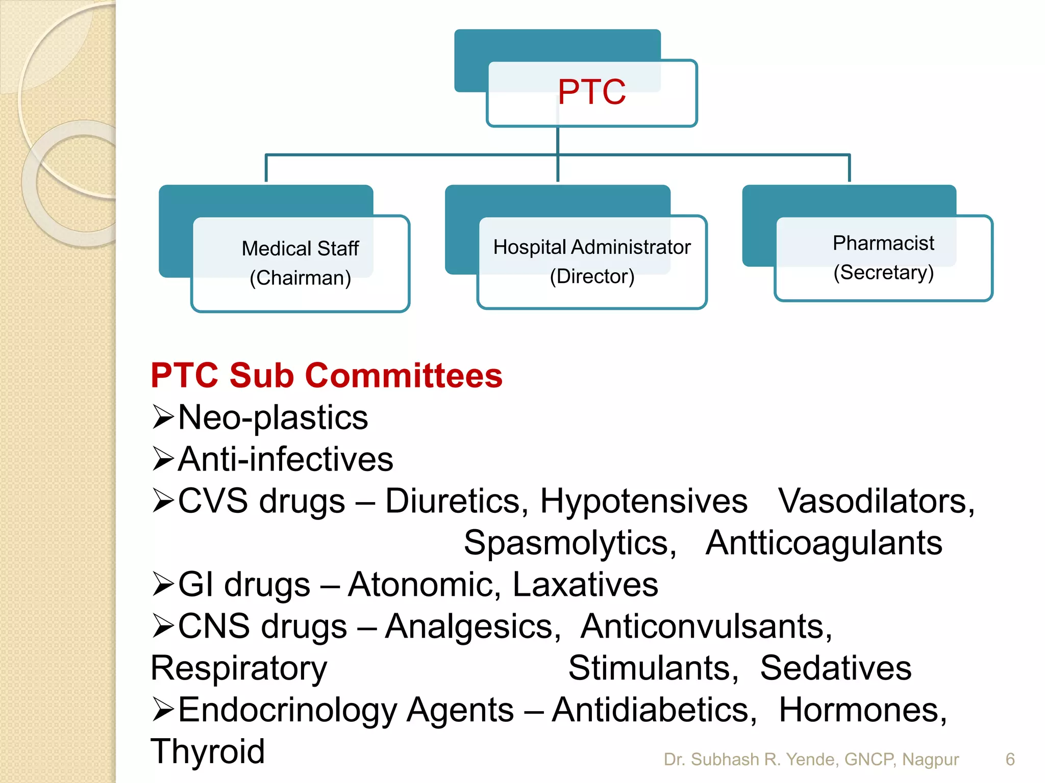 Pharmacy and Therapeutic Committee | PPTX