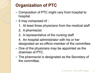 Pharmacy and Therapeutic Committee | PPTX