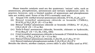 phase transfer catalysis | PPT