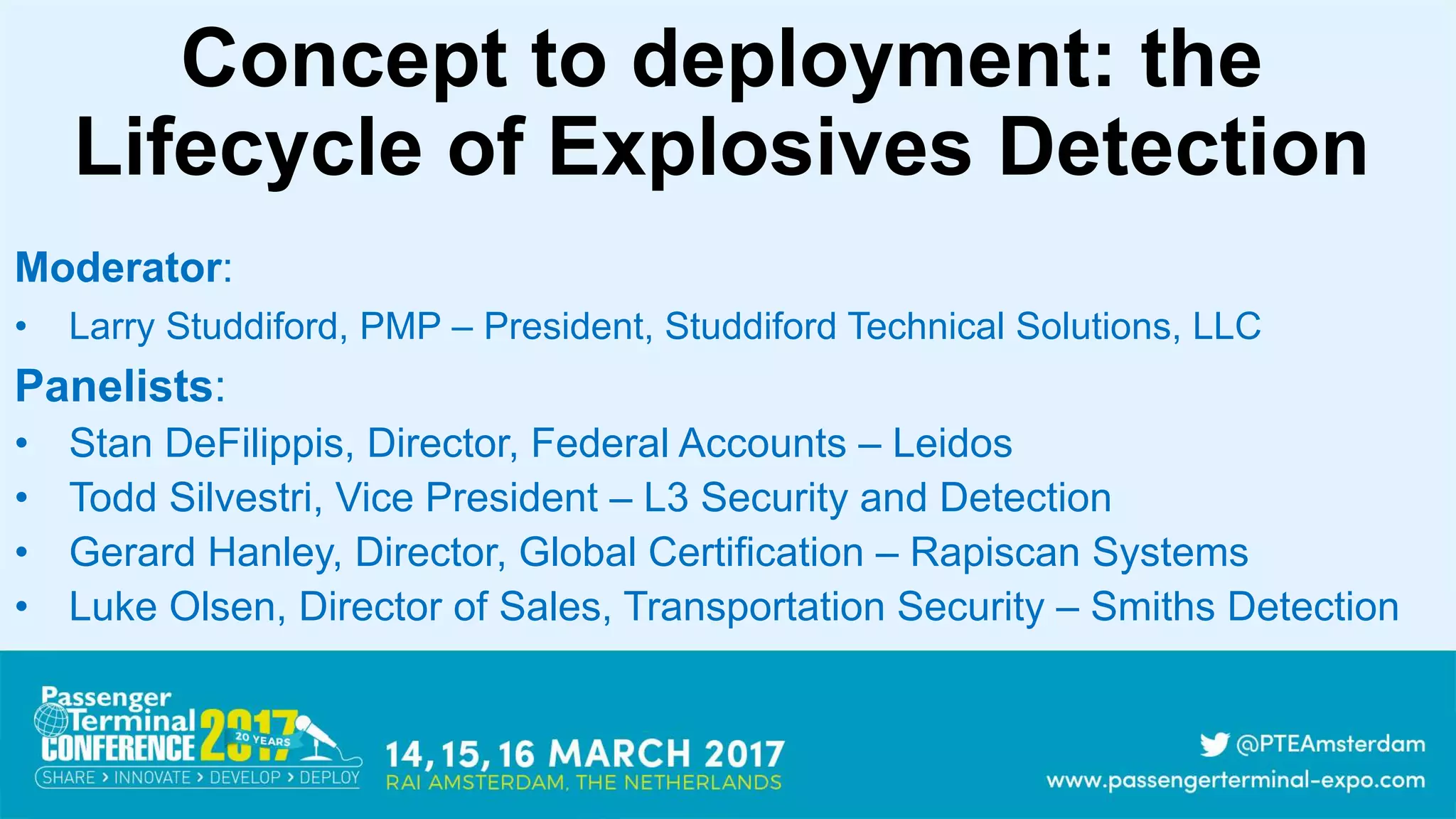 Concept to deployment: The Lifecycle of Explosives Detection | PPT