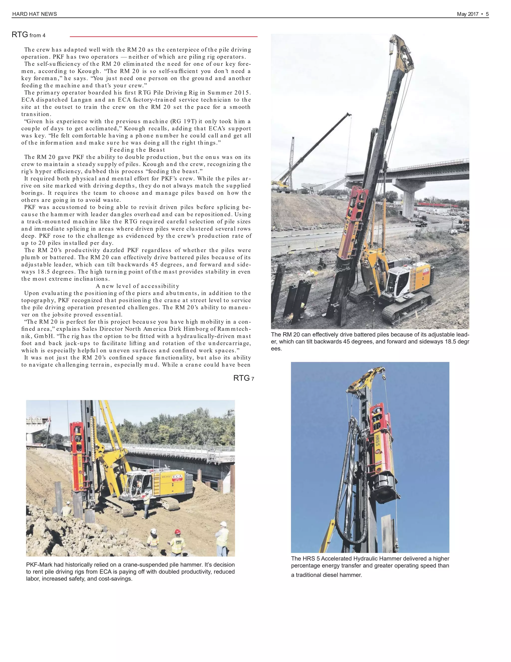 RTG Pile Driving Rigs Pay Off Big for PA's PKF-Mark III | PDF