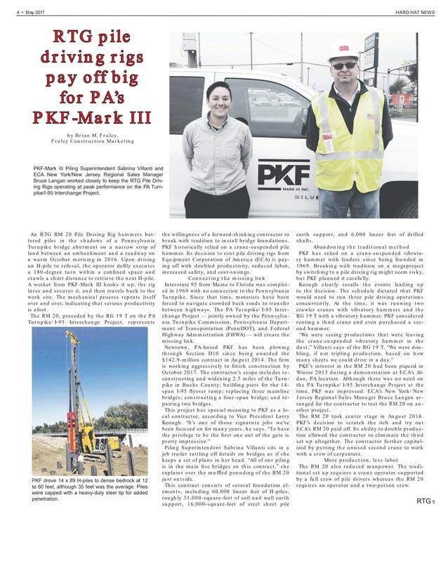 RTG Pile Driving Rigs Pay Off Big for PA's PKF-Mark III | PDF