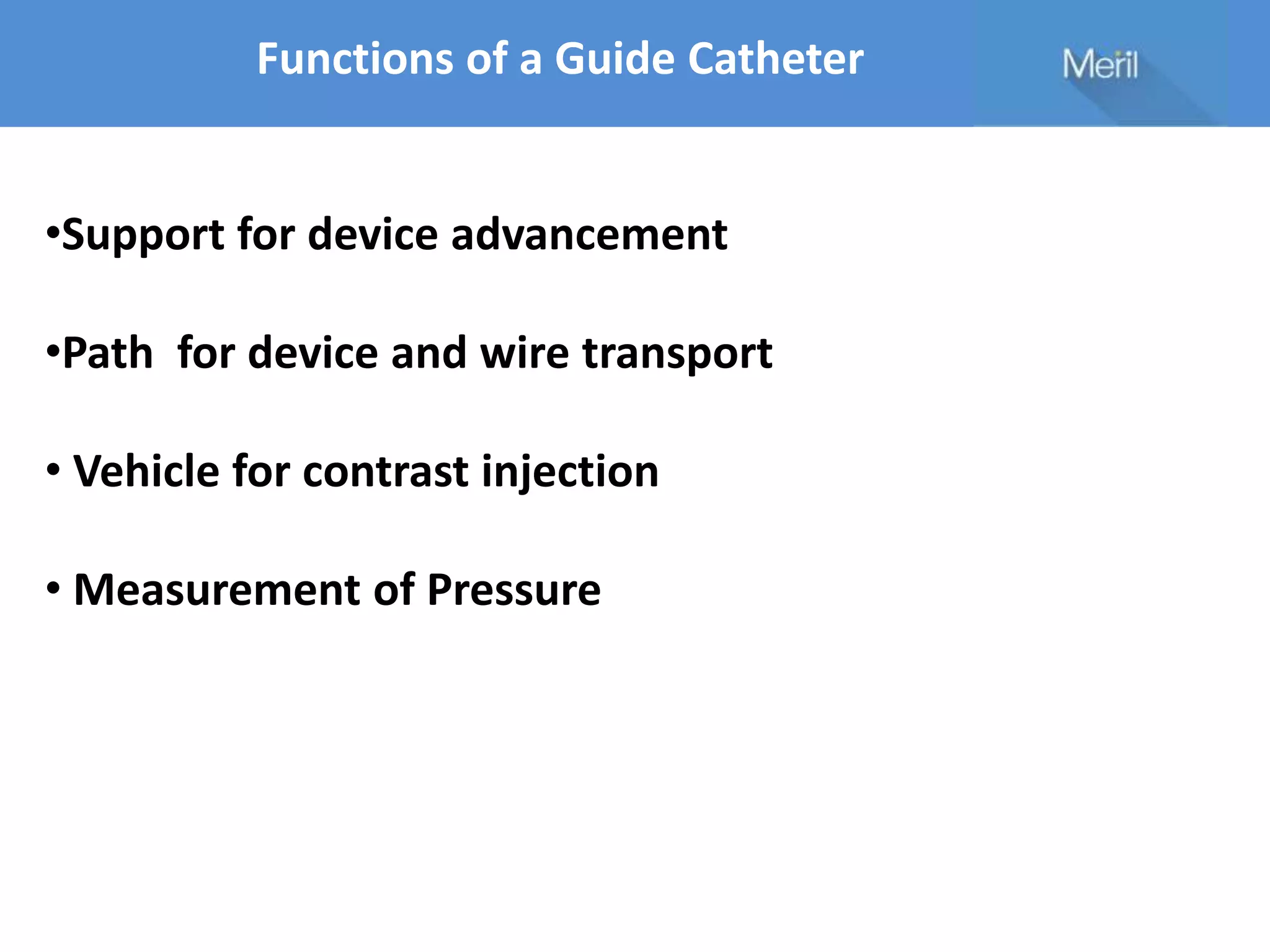 Catheters used in Angiography & angioplasty | PPTX