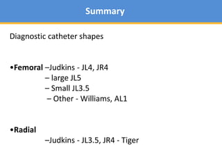 Catheters used in Angiography & angioplasty | PPTX