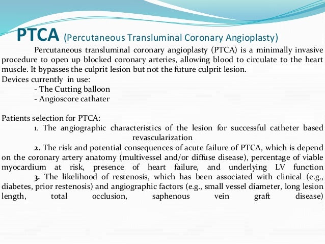 Ptca vs cabg