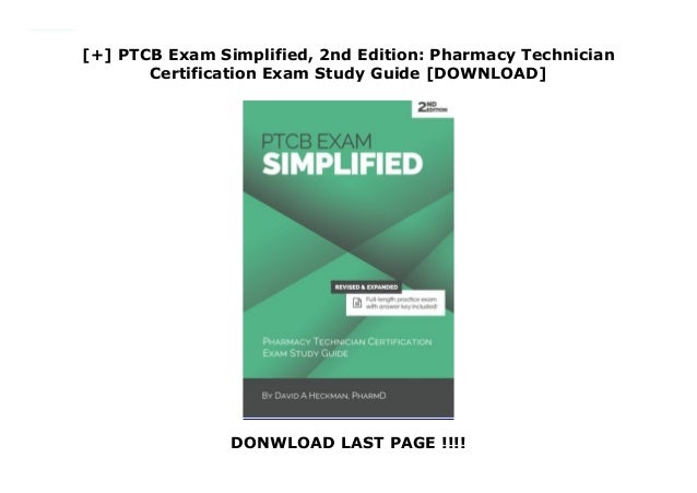PTCB Exam Simplified, 2nd Edition: Pharmacy Technician Certification ...