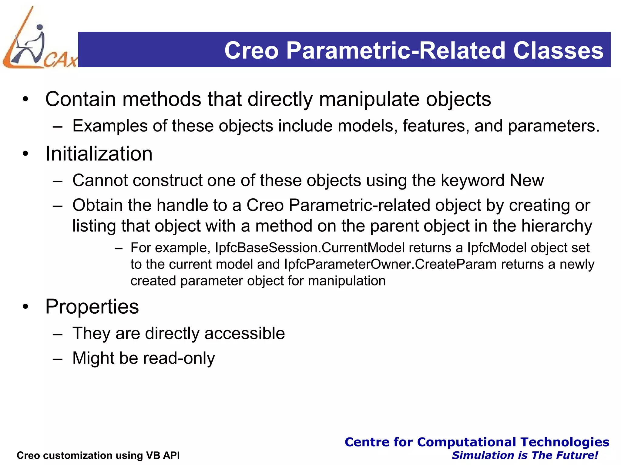 PTC Creo customization using VB API - Lecture 1 - Overview | PDF