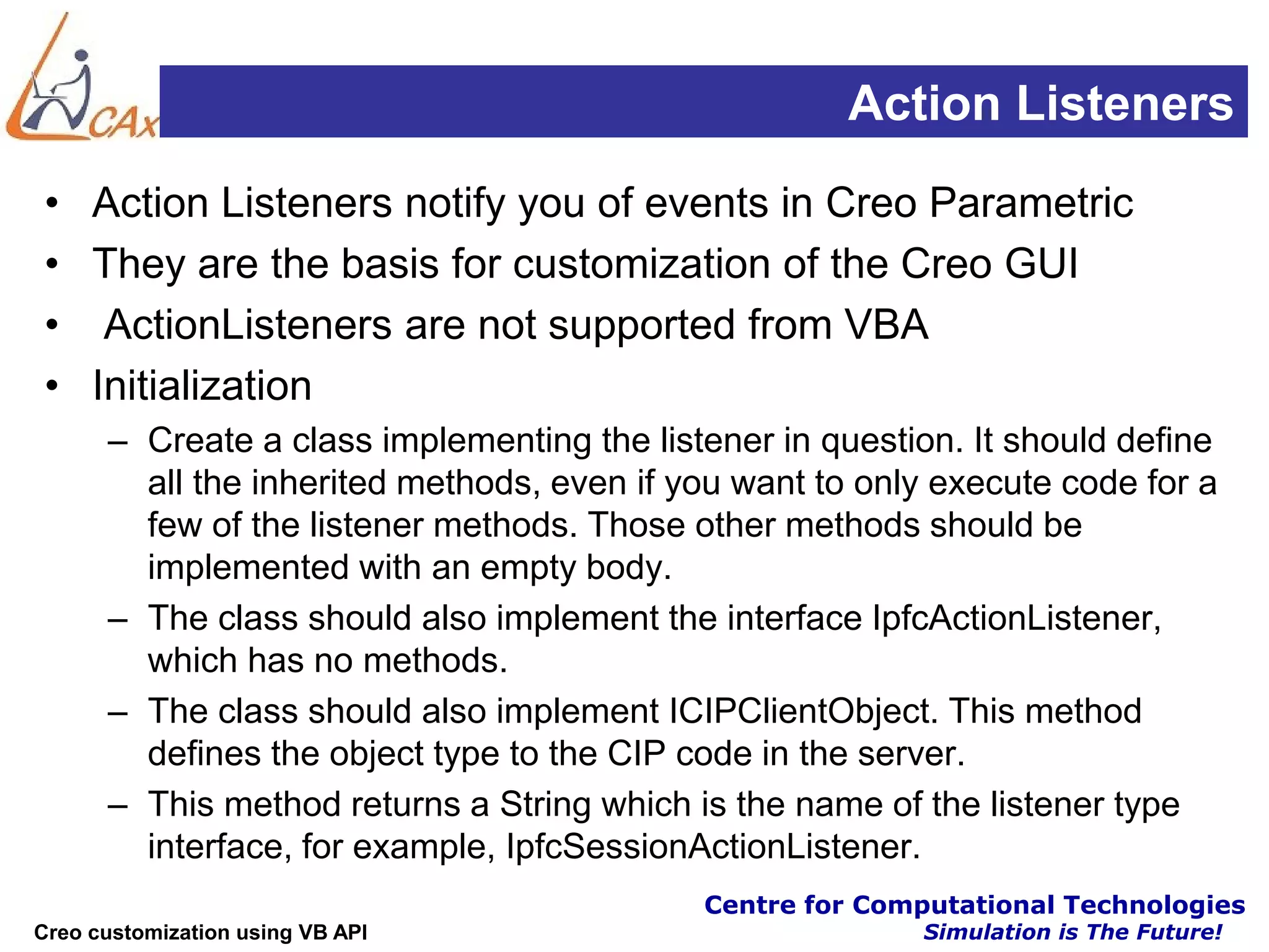 PTC Creo customization using VB API - Lecture 1 - Overview | PDF