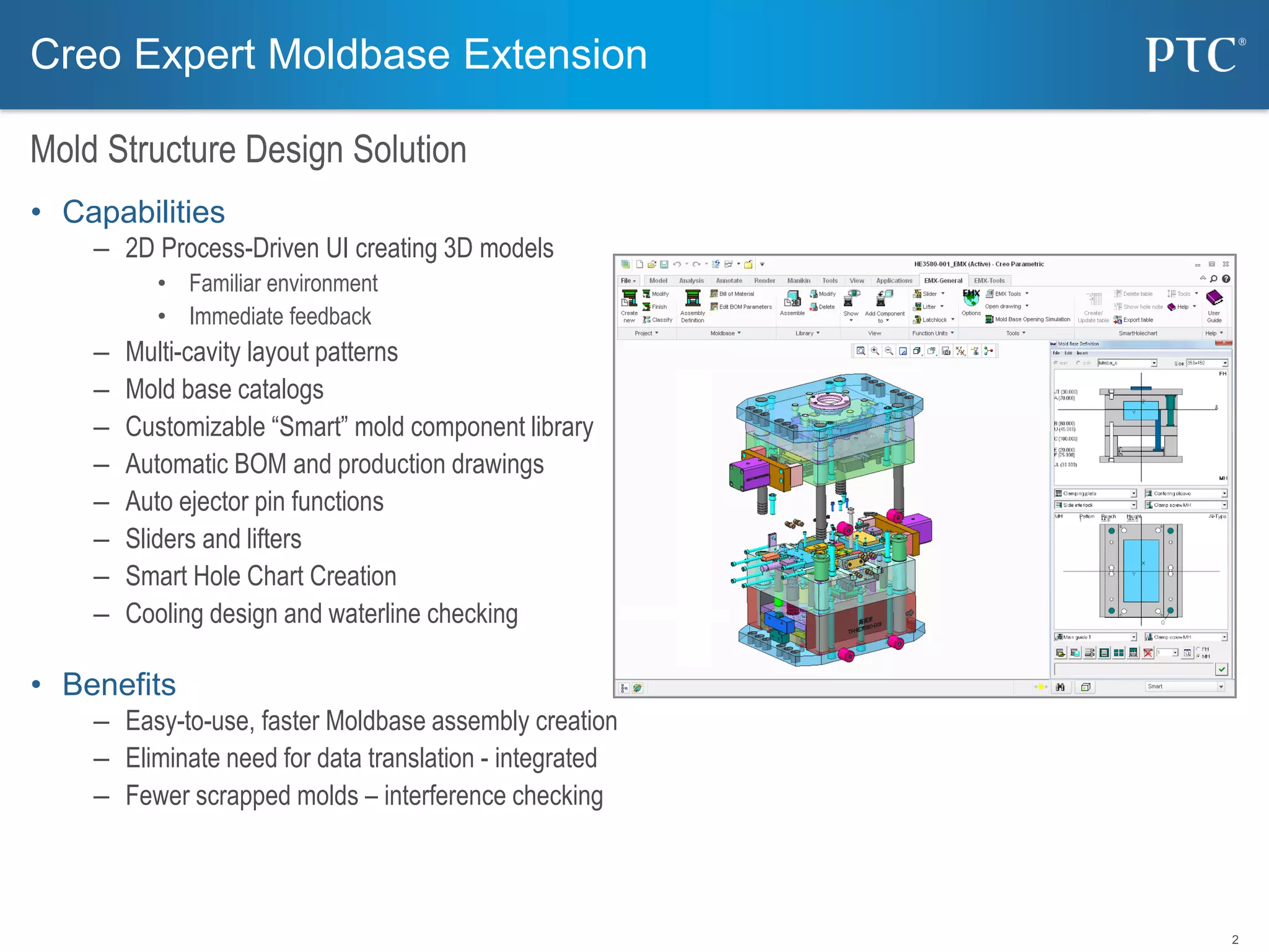 Ptc creo expert moldbase extension (emx) sales presentation | PDF