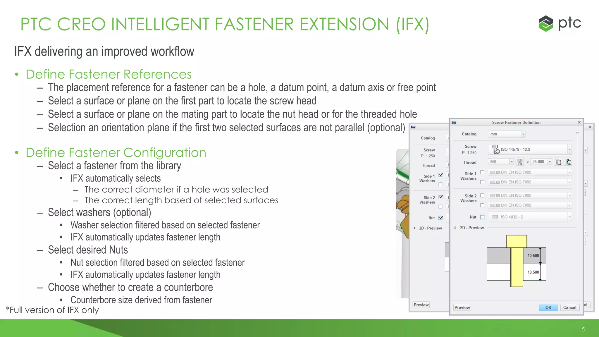 Ptc creo intelligent fastener extension (ifx) | PDF