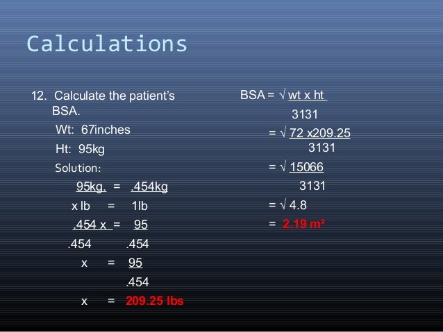Pharmacy calcultaions